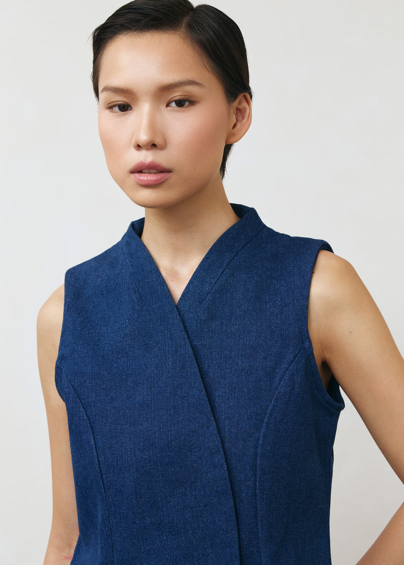 Sylvia Dark Denim Top – Posh The Label